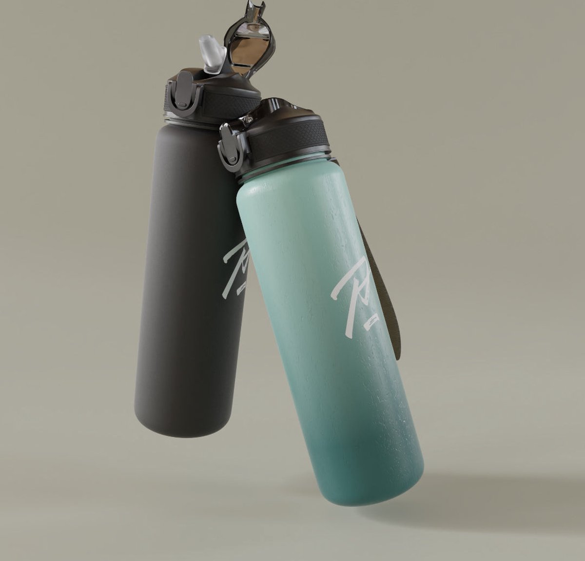 Patser Drinkfles - 1 liter waterfles - Drinkfles met tuitje voor ...