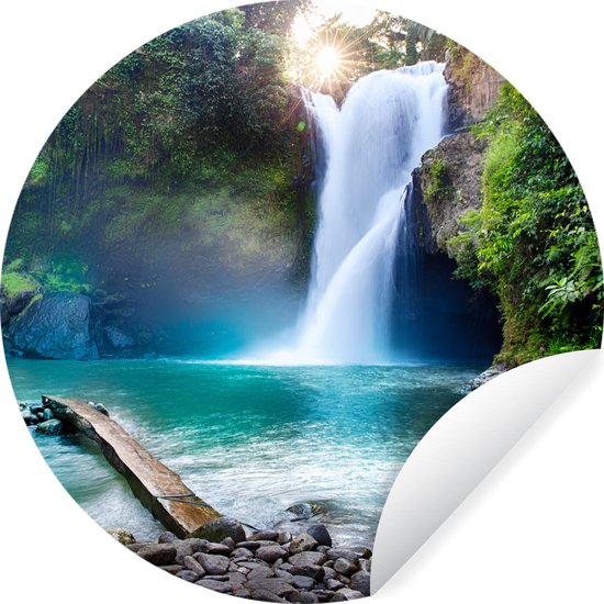 Behangcirkel - Waterval - Rots - Landschap - Stenen - ⌀ 30 cm ...
