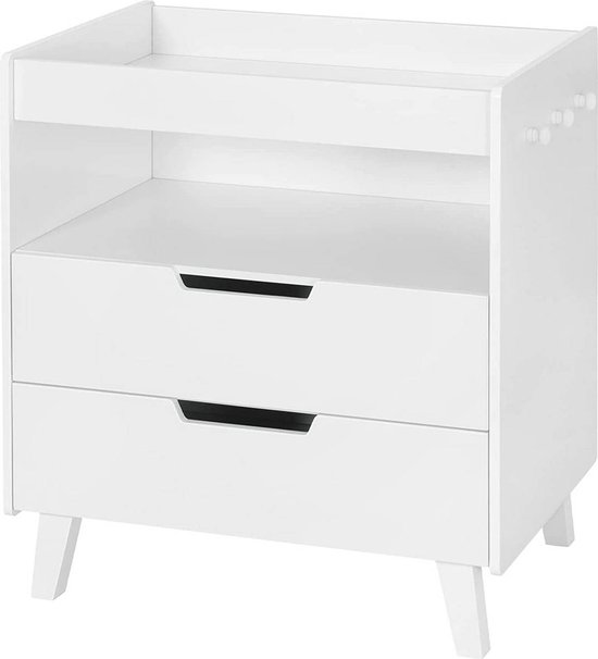 FURNIBELLA - commode, commode met 2 lades en 1 open vak, commode met ...