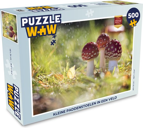 Puzzel paddenstoelen in een veld - Legpuzzel - Puzzel 500 stukjes | bol.com