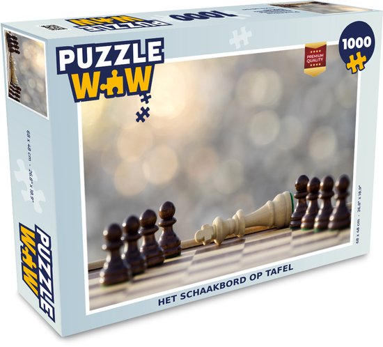 Puzzel Het schaakbord op tafel - Legpuzzel - Puzzel 1000 stukjes ...