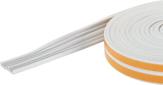 Tochtband - E profiel - 100m x 9 mm - 1-3.5mm - wit | bol