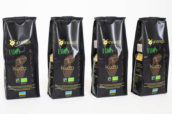 Virunga Coffee - KEZA Bonen - 4 x 250g - Fairtrade & Biologische Koffie ...