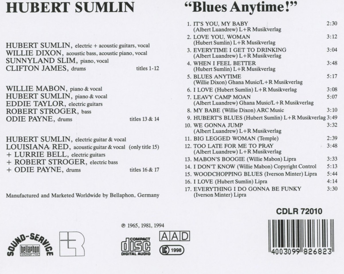 Hubert Sumlin - Blues Anytime (CD), Sunnyland Slim | Muziek | bol