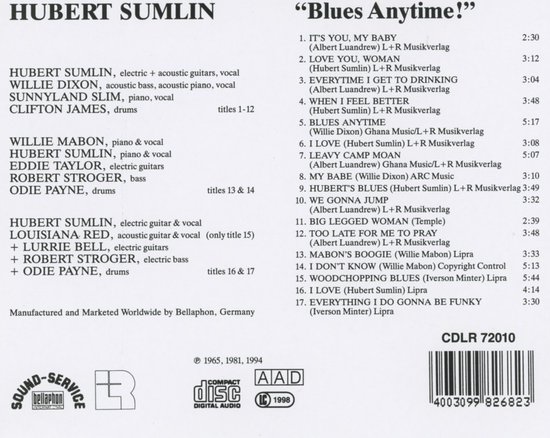 Hubert Sumlin, Clifton James, Willie Dixon, Sunnyland Slim - Blues ...