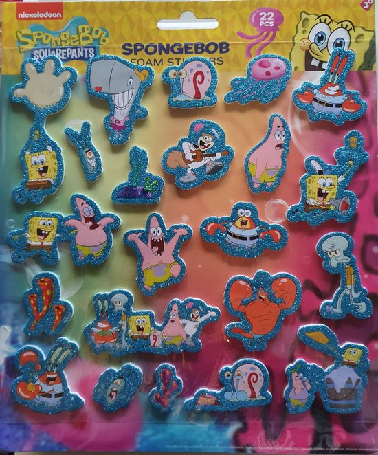 4IEDER1® Foam Stickers - SPONGEBOB SQUAREPANTS - 22 Stickers - Octo ...