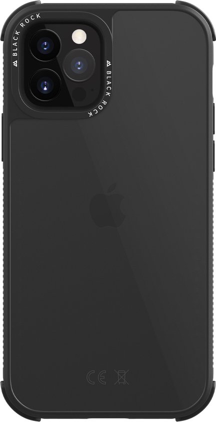 Black Rock Robust Transparent Cover for Apple iPhone 12/12 Pro Black | bol