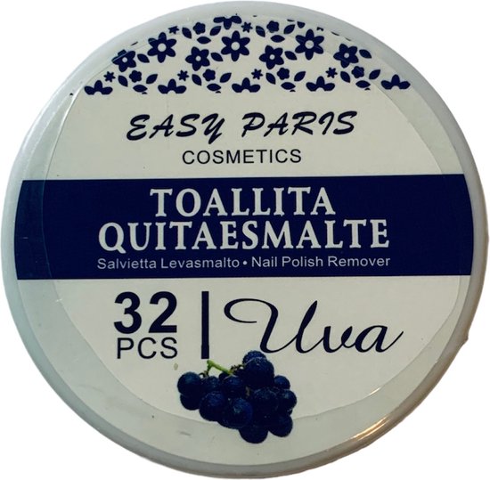 Easy Paris Cosmetics - Nagellak Remover Pads - Druif Scented - Doosje ...