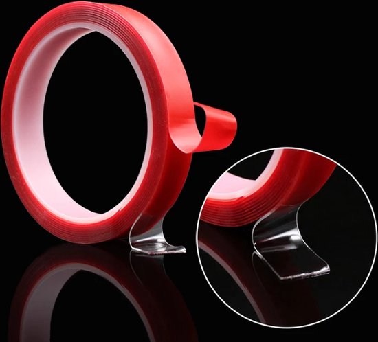 FSW-Products - Dubbelzijdig Nano Tape - Rol van 3 Meter - 5mm breed - Transparant -... | bol