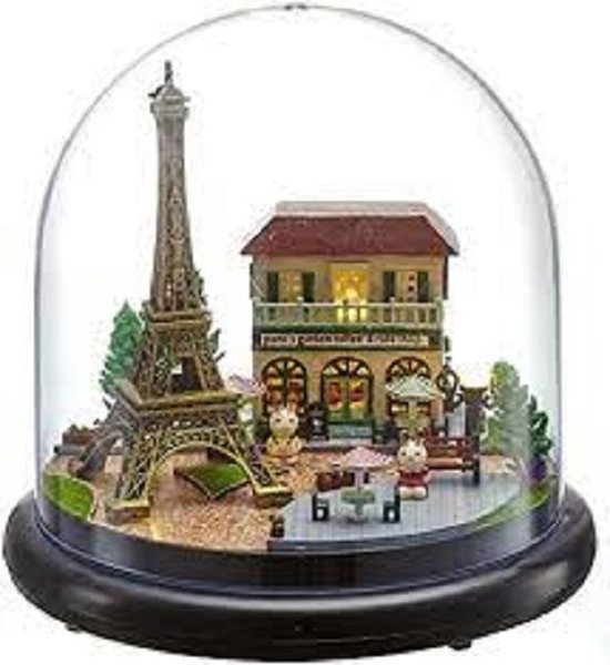 Miniatuurhuisje - bouwpakket - Miniature huisje onder stulp - romantic ...