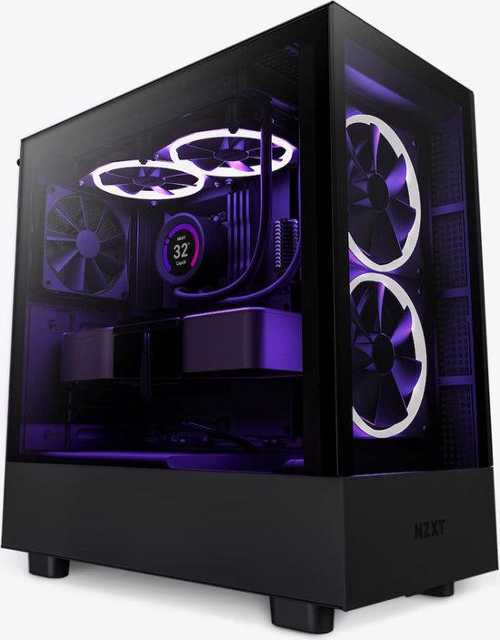 NZXT H5 ELITE Black- Midtowermodel - Mini-ITX, Micro-ATX, ATX - geen ...