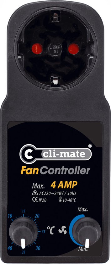 Cli-Mate Fan Controller 4 AMP met Temperatuur Sensor | bol