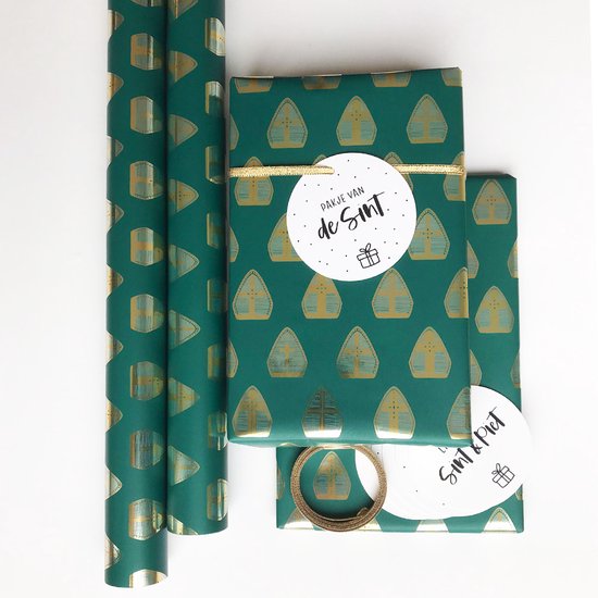 Inpakpapier Sinterklaas - 15-delige inpakset met 2 grote rollen ...