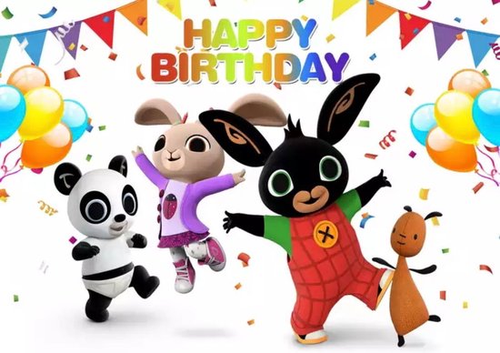 Bing Konijn Achtergrond Kinderen Verjaardagsfeestje Doek Interieur ...