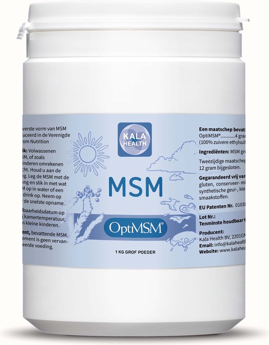 Kala Health - MSM poeder - 1 kilogram - OptiMSM® | bol.com