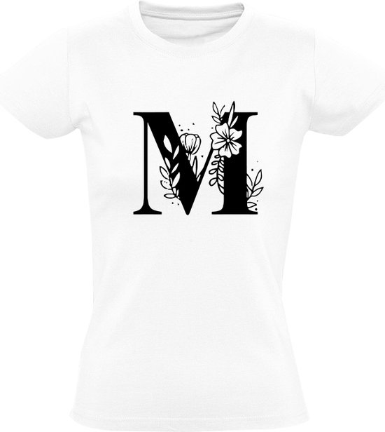 Letter M Dames T-shirt | Hoofdletter M | Alfabet | bol