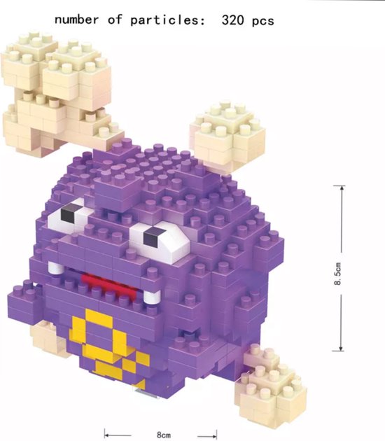 Pokemon Lego, Koffing Microbrick, Lego Blokken, Pokemon Speelgoed ...