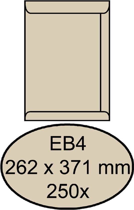 Envelop quantore akte eb4 262x371 120gr cremekraft | Doos a 250 stuk | bol