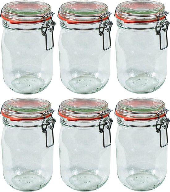 Weckpot 1000ml - 6 stuks | bol