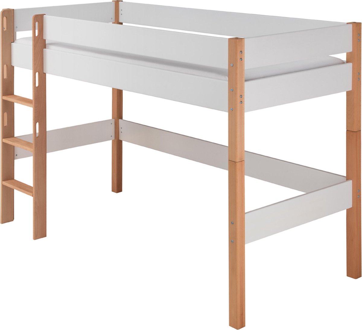 Color Midi Hoogslaper - Beuken/Wit | bol