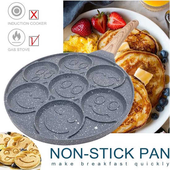 Pannenkoekenpan, Smiley Pannenkoekenpan Kinderpannenkoekenpan Anti ...