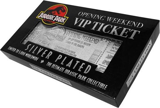 JURASSIC PARK Opening Weekend Silver Plated Collector Ticket | bol.com
