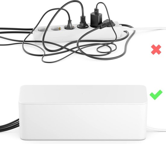 deleyCON Kabelmanagement Box Kabel Organiser Box Kabel Box 40,5cm x 15 ...