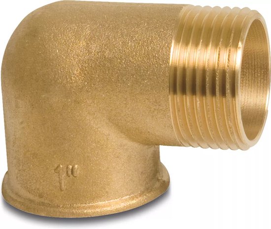 Messing knie-bocht binnen x buitendraad 1½” | bol