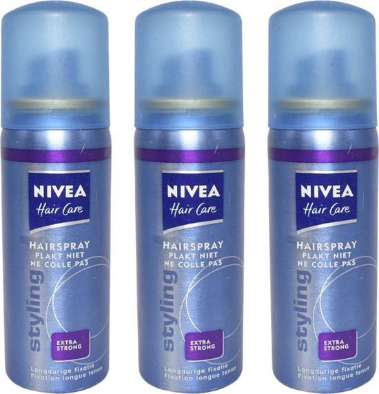 Nivea Hair Care Styling Hairspray Extra Strong Bundel - 3 x 50 ml | bol