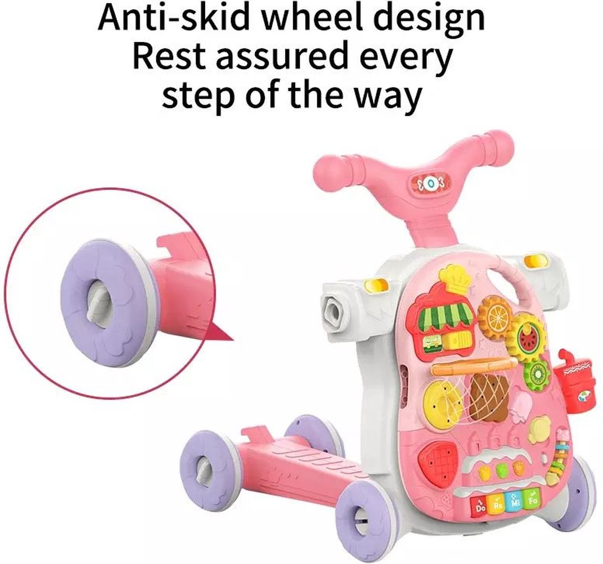 Hibaby 5 in 1 Baby Walker - Educatief Babyspeelgoed - Loopwagen met ...
