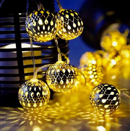 Vemia - 2de artikel 50% korting Sfeerverlichting - Zilver -10 ballen 2 ...