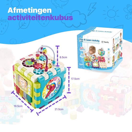 Tenify 6 in 1 Activiteiten Kubus - met Muziek - 6 Speelvlakken - Activity Center Baby... | bol