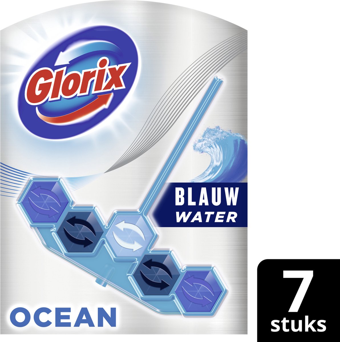 Glorix Power 5+ Ocean WC Blokjes - 7 stuks - Voordeelverpakking | bol