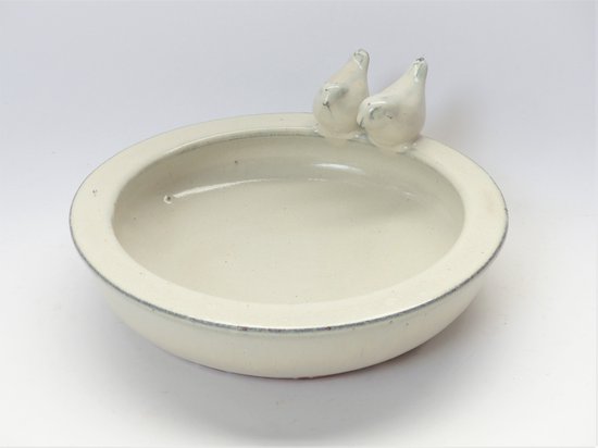 vogelbad, vogeldrinkschaal, vogelvoerbak, vogelbad geglazuurd | bol.