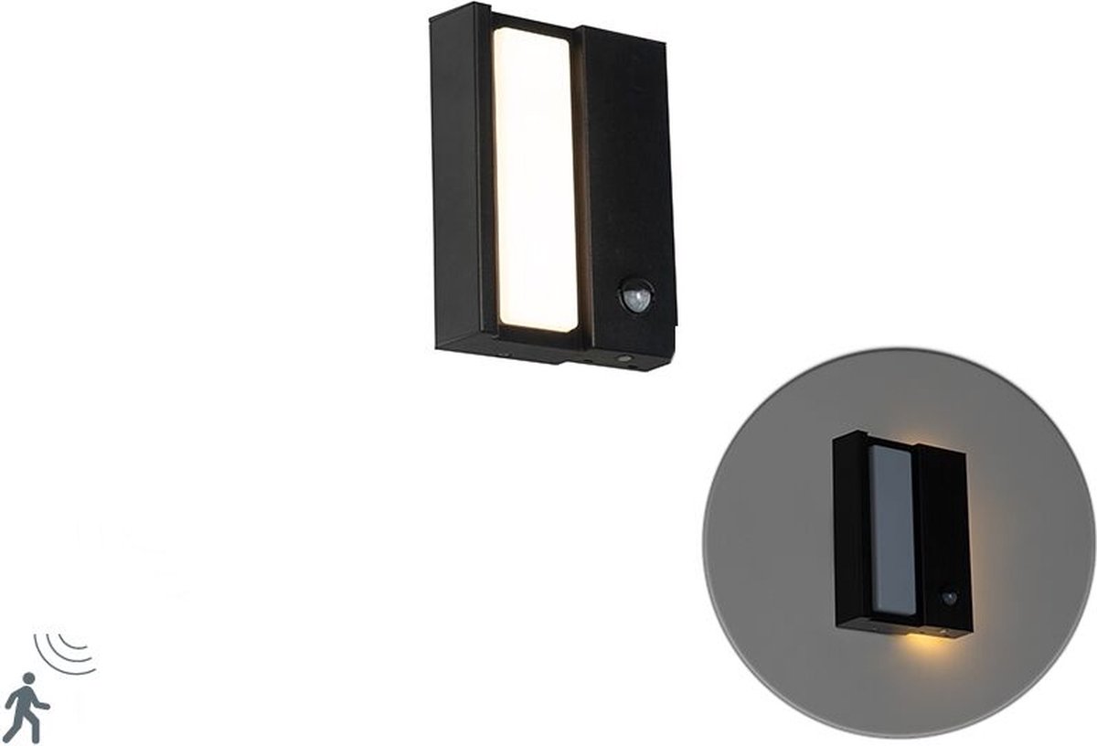 Lumière Wandlamp buiten met sensor Crecelle Zwart - buitenlamp met ...