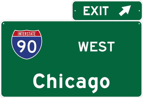 Road Sign - Chicago West | bol
