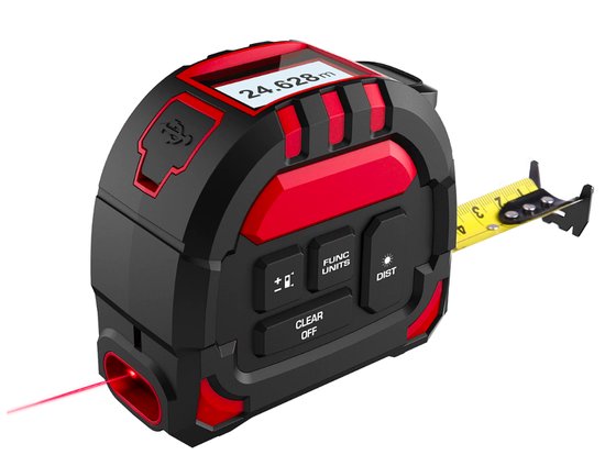 Meterk - Rolmaat - Multifunctioneel - Laser functie - Oplaadbaar | bol.com