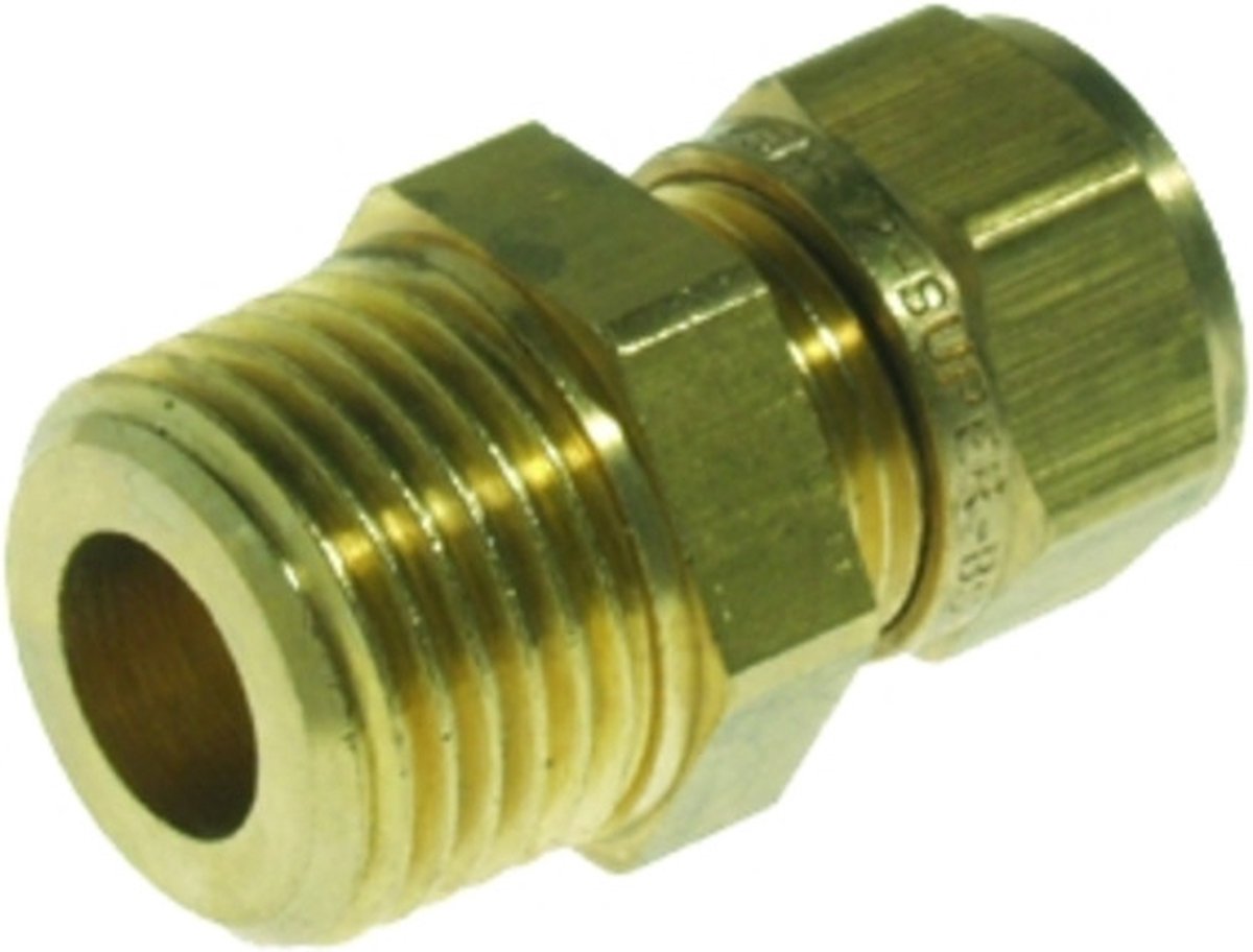 Vsh Knelfitting rechte koppeling 3/8 x 15 mm bu.a 40 stuks knel messing | bol.com