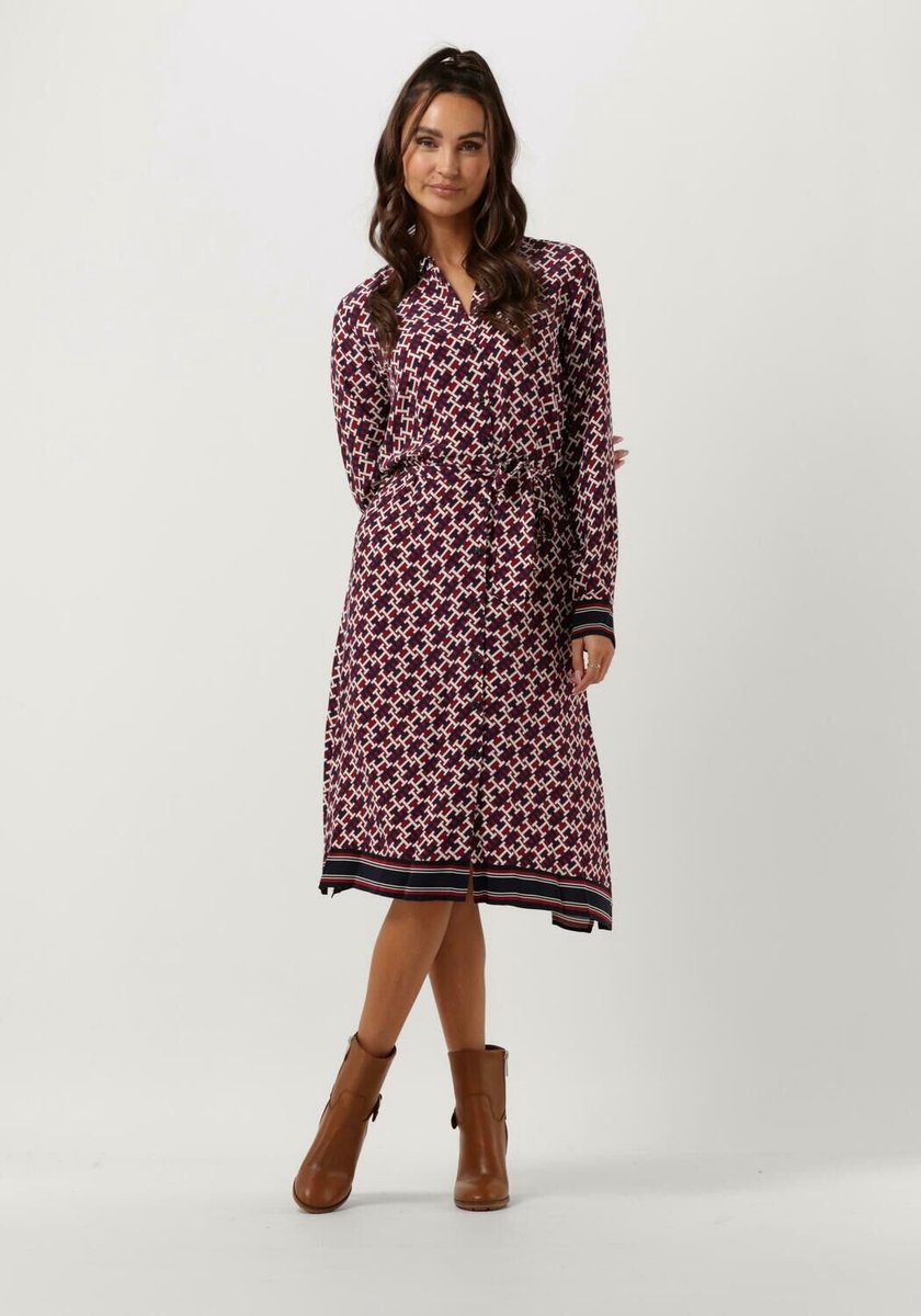 Tommy Hilfiger Vis Monogram Midi Shirt Dress Ls Jurken Dames - Kleedje ...