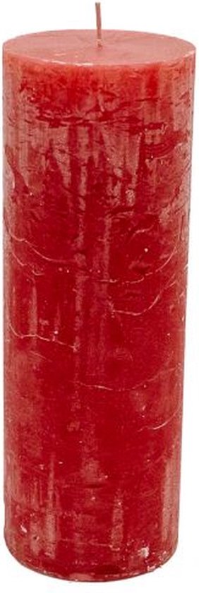 Ornina - Rustieke Kaars 20cm - Post rood | bol.com