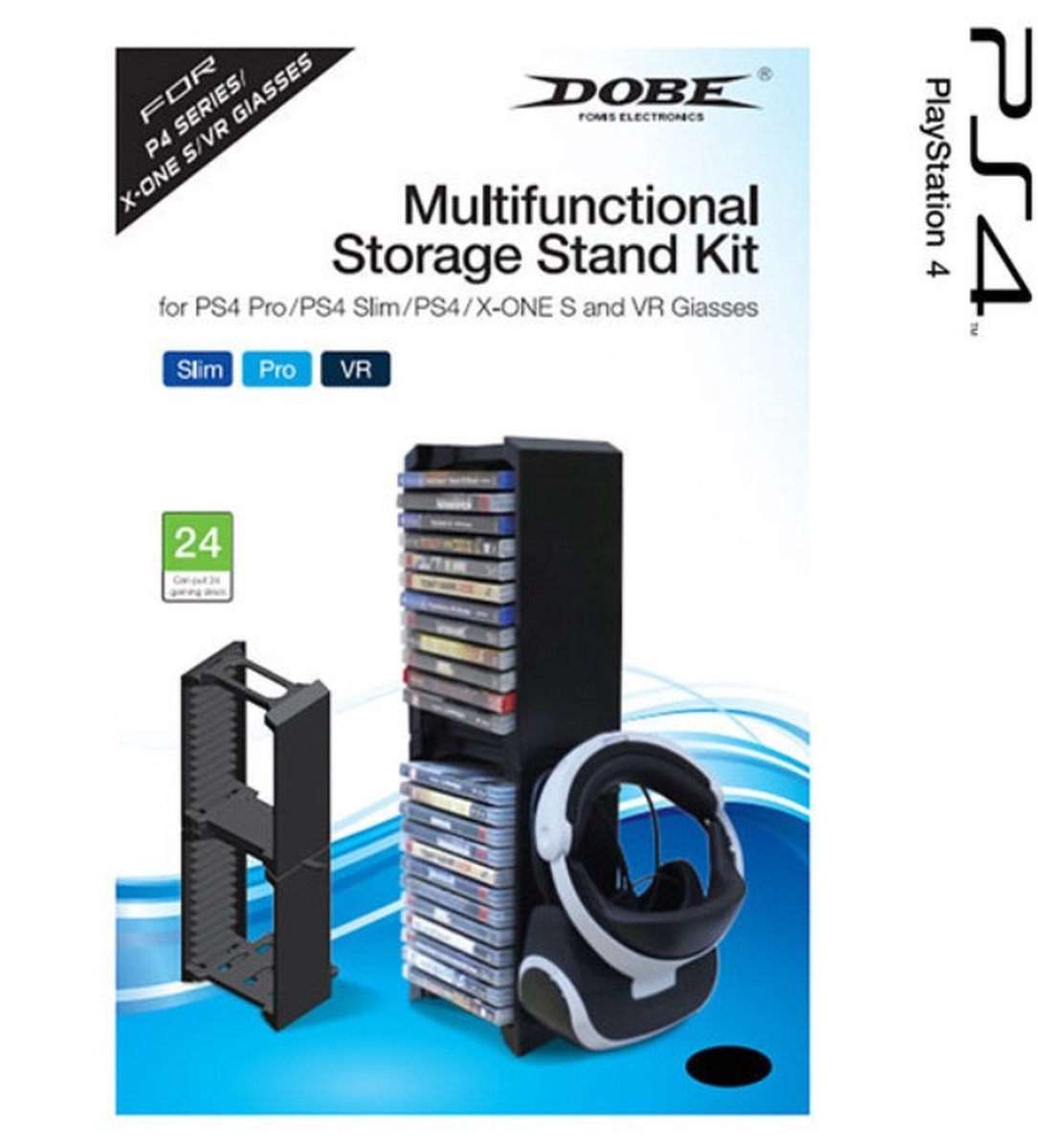 Dobe TP4-838 - Multifunctionele Disc Opslag - Voor PS4/PS4 Slim/PS4 PRO ...