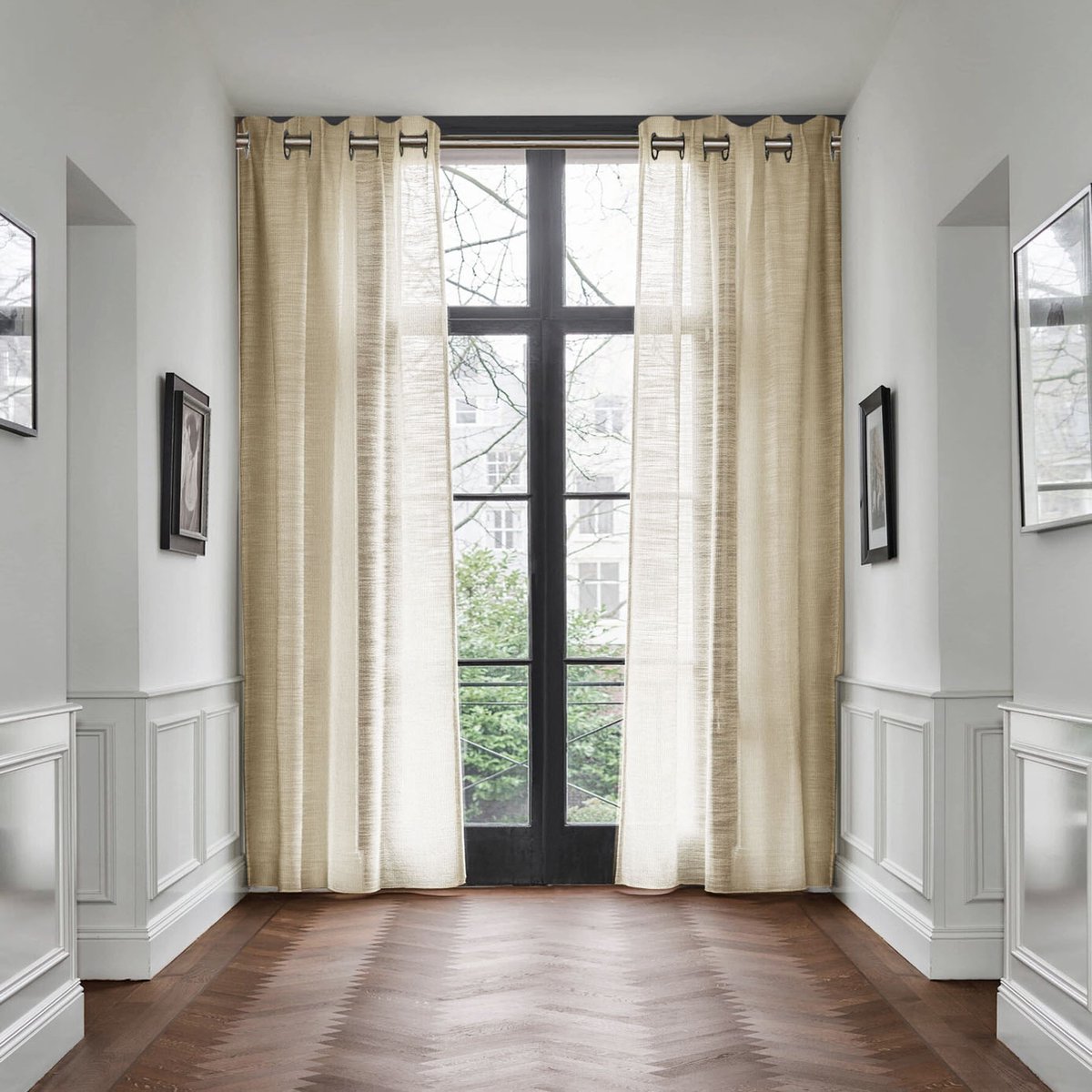 HOOMstyle Kant en Klaar Gordijn Vitrage - Inbetween - Lichtdoorlatend ...