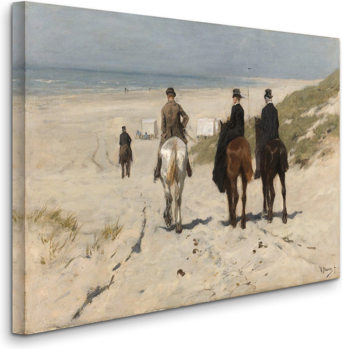 Morgenrit langs het strand, Anton Mauve, 1876 Canvas Print | bol.com