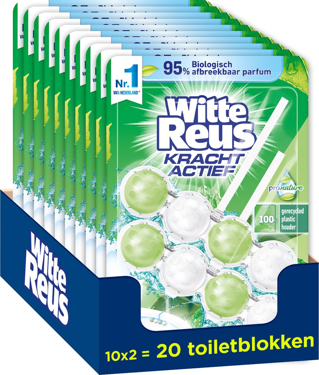 Witte Reus Kracht Actief Toiletblok - Pro Nature Munt Eucalyptus - WC ...