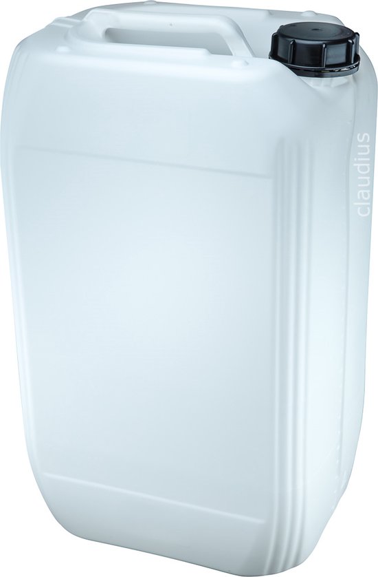 Jerrican 25 litres blanc avec bouchon et ligne de visée pratique | bol.com