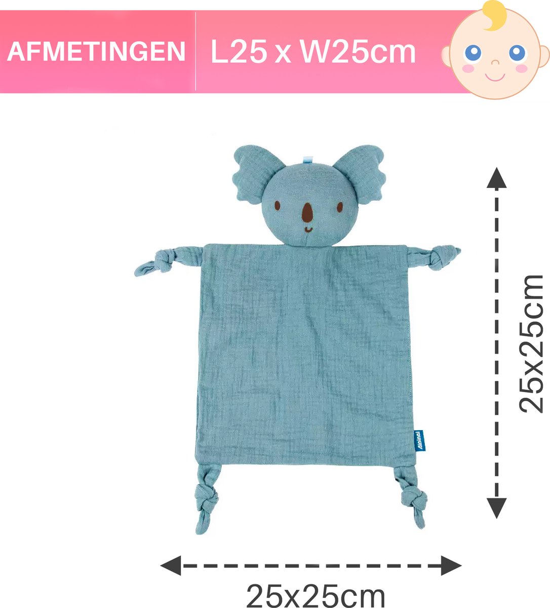Baby Knuffel Doek Speendoek Koala Blauw Baby Sussen doek katoen Soft ...
