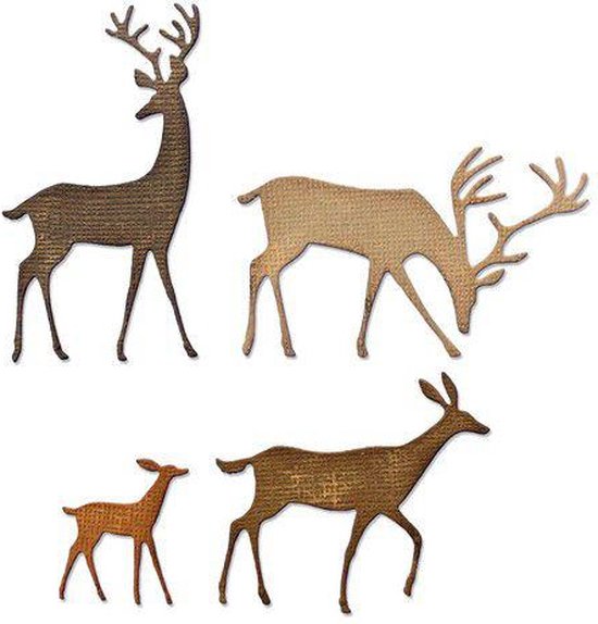 Sizzix Thinlits Die Set - 4PK Darling Deer 664968 Tim Holtz | bol.com
