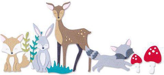 Sizzix Thinlits Die Set 8PK - Woodland Nature 665491 Lisa Jones | bol.com