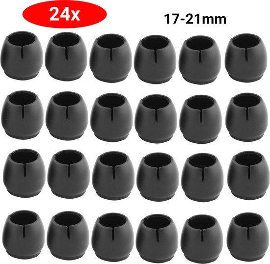 Stoelpoot beschermer - 24 Stuks - 17-21mm - Modern Design - Rond ...