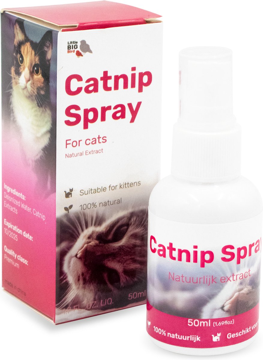 LBB - Catnip Spray 50ML - 100% natuurlijk - CE gekeurd - Kattenkruid spray - Catnip... | bol.com